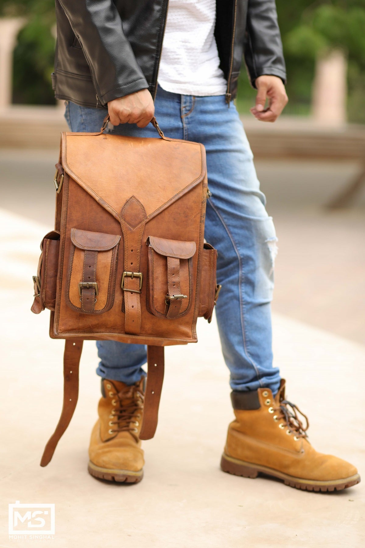 Leather Gym Rucksack 16" — High On Leather