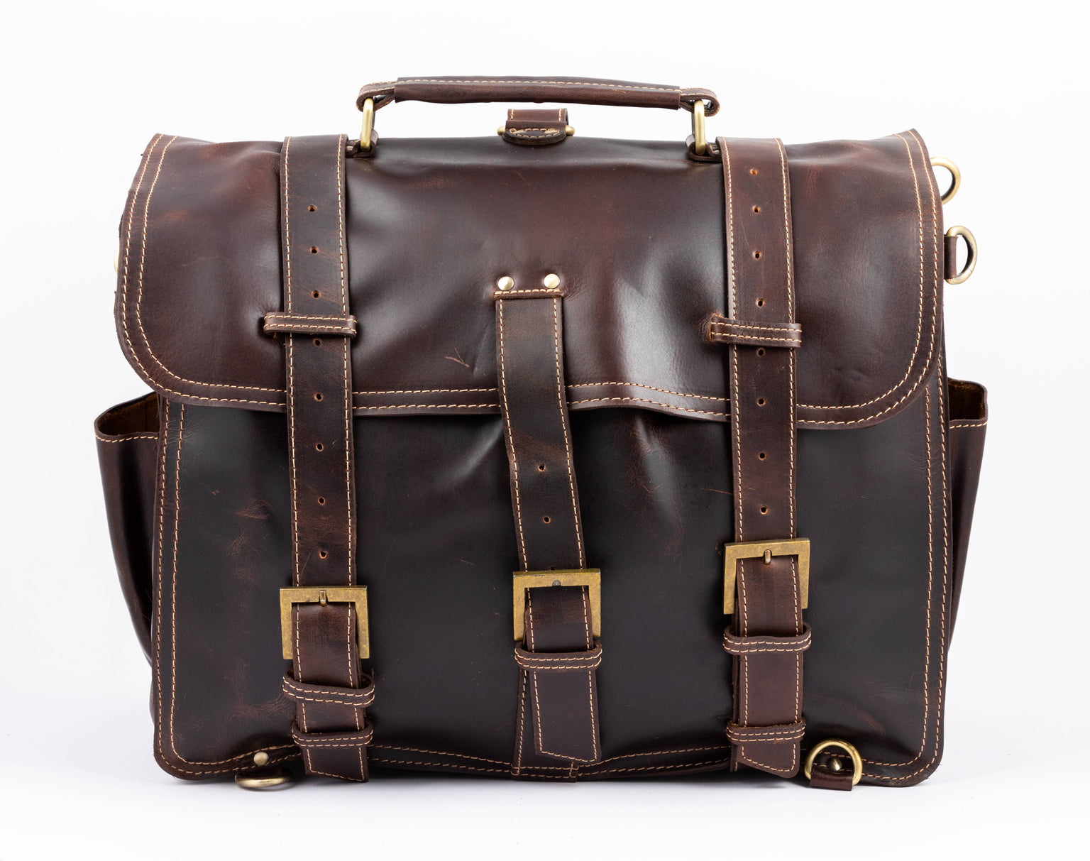 Brown Leather Satchel For Men — High On Leather